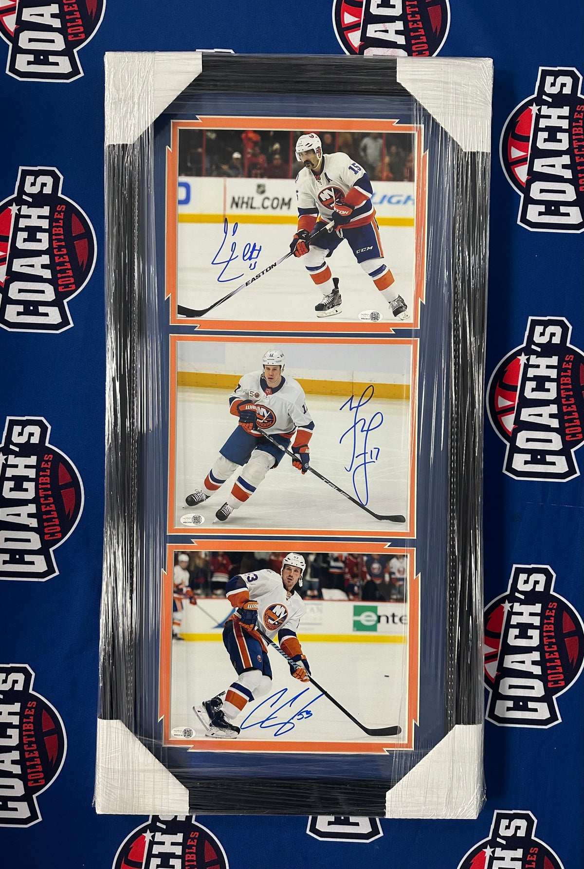 FRAMED Cal Clutterbuck, Matt Martin & Casey Cizikas Triple Autographed ...