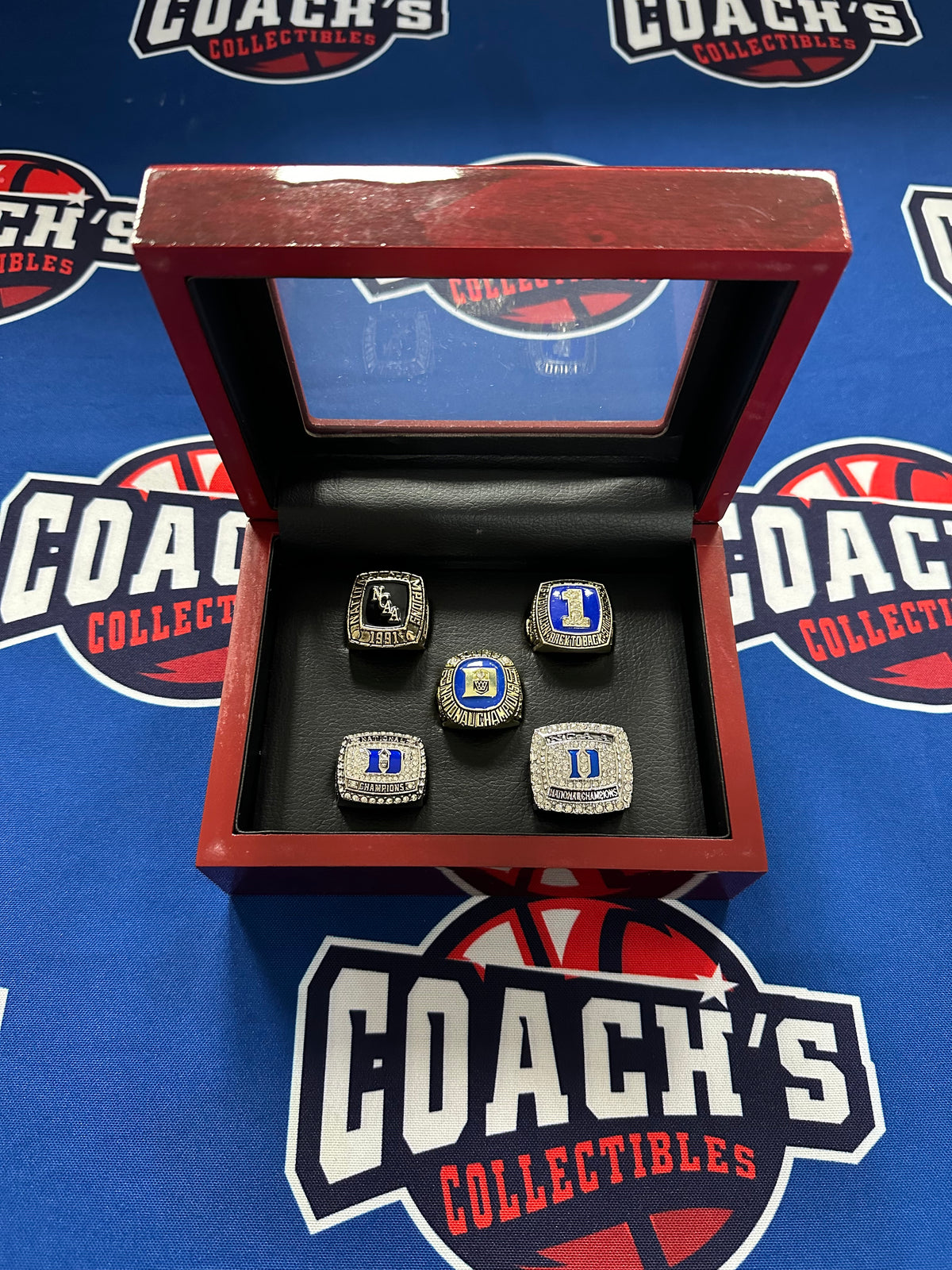 Duke Mens Basketball 5pc Replica National Championship Ring Set w/ Dis ...