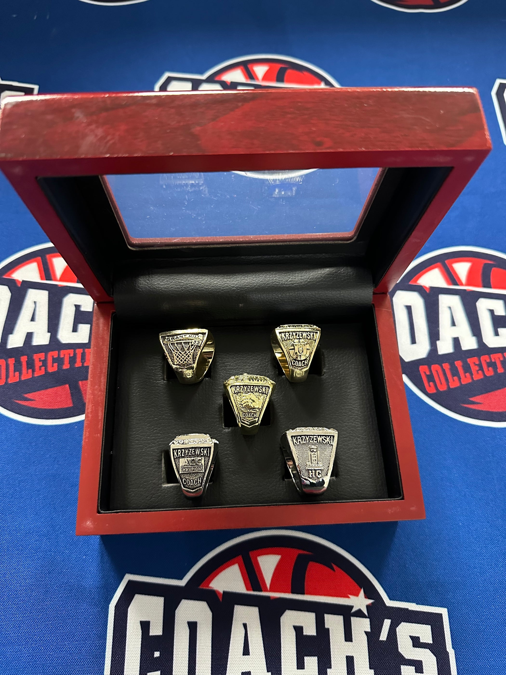 Duke Mens Basketball 5pc Replica National Championship Ring Set w/ Dis ...