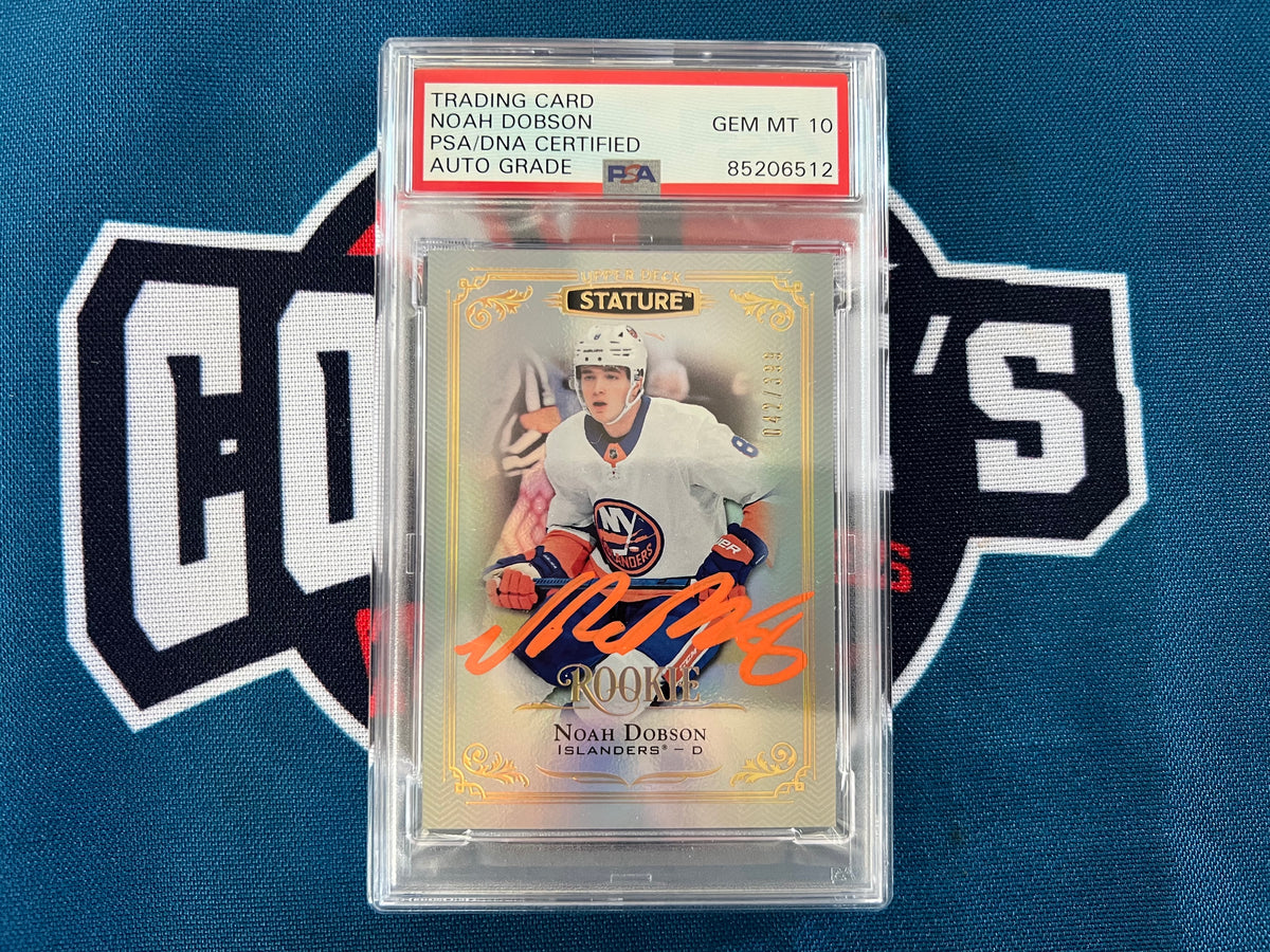 Noah Dobson Autographed 2019 Upper Deck Stature Rookie Card Slabbed #1 ...