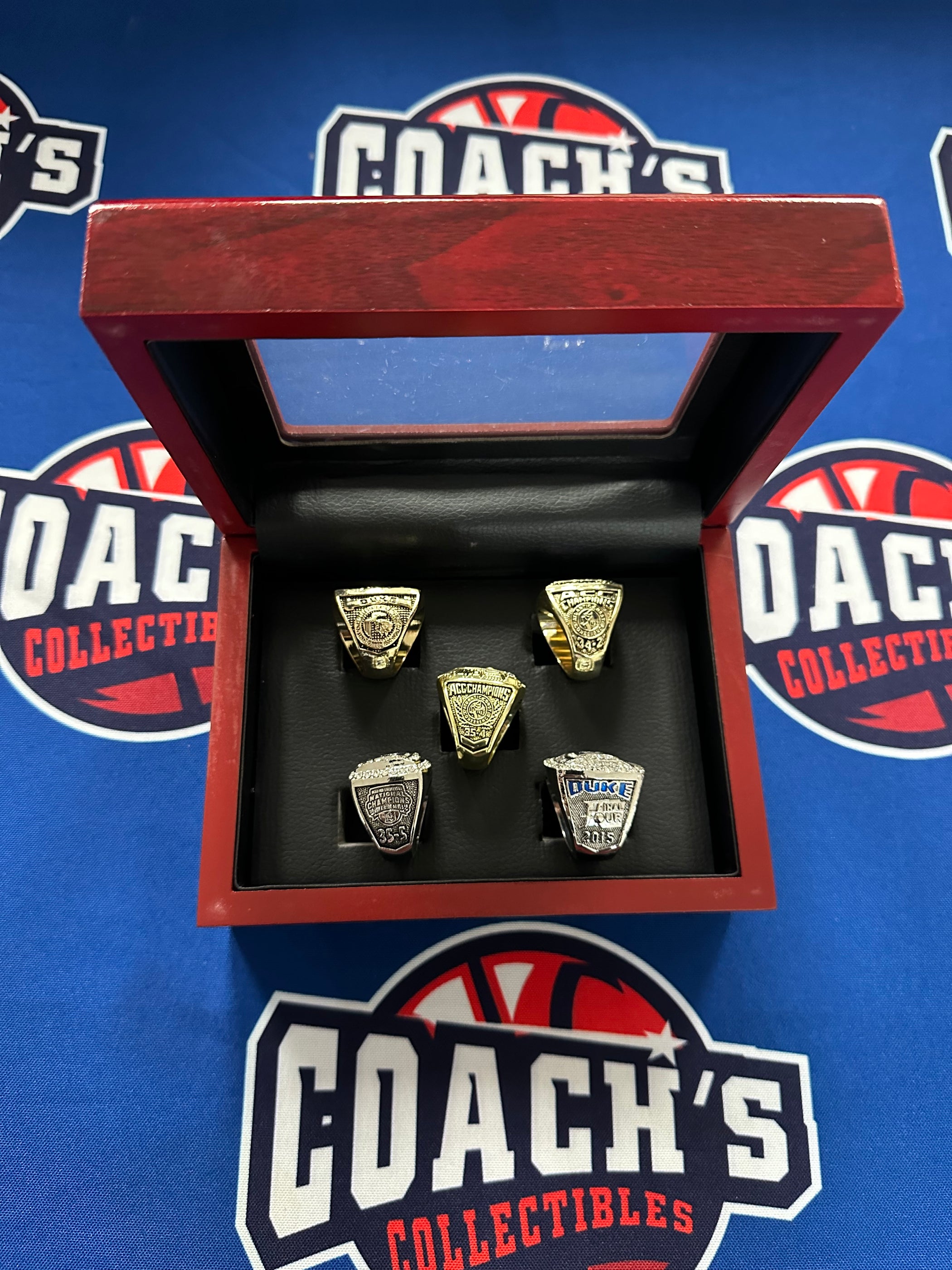 Duke Mens Basketball 5pc Replica National Championship Ring Set w/ Dis ...