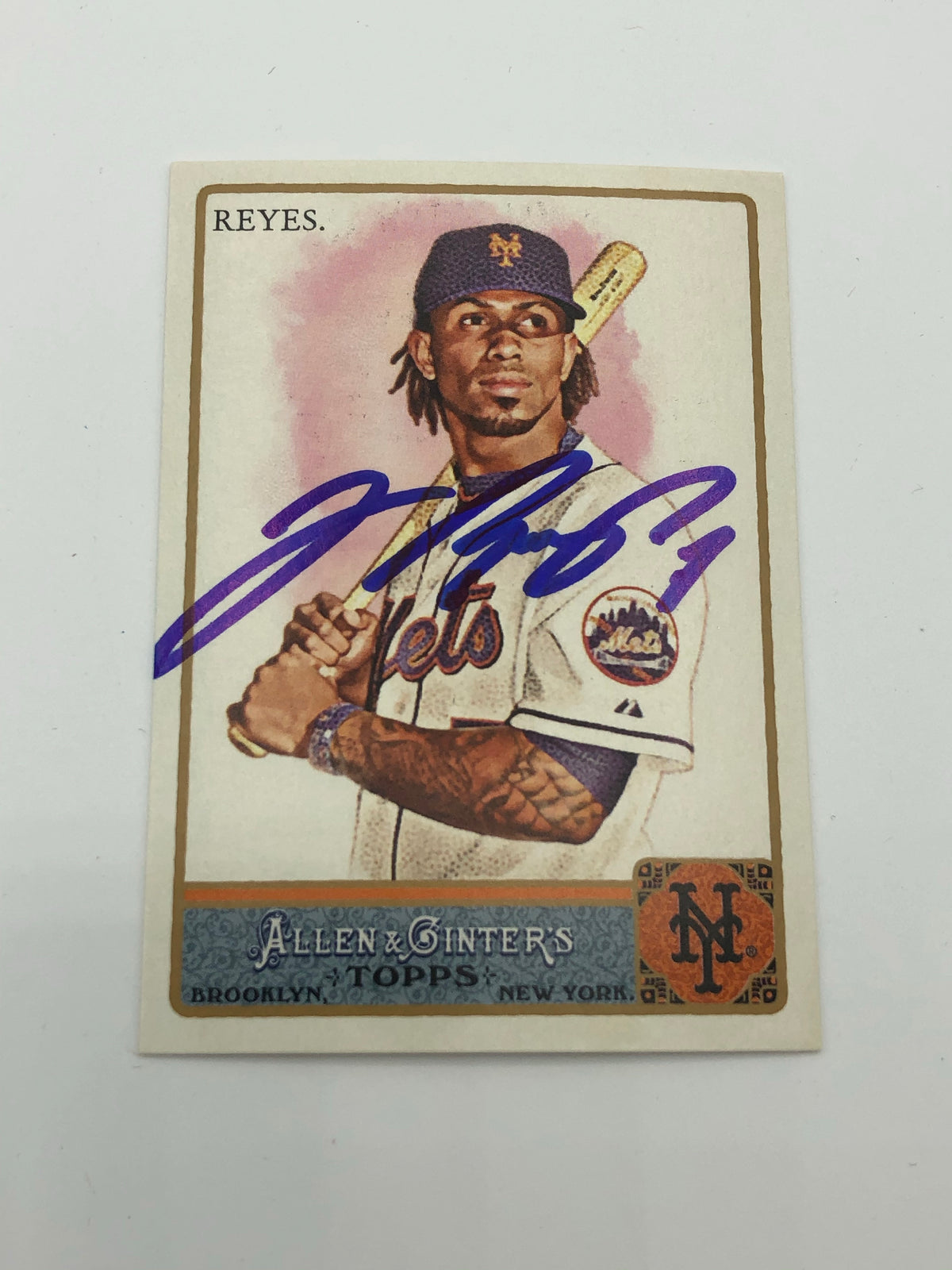 Jose Reyes Autographed 2011 Topps Allen & Ginter Card (JSA) — Coach's ...