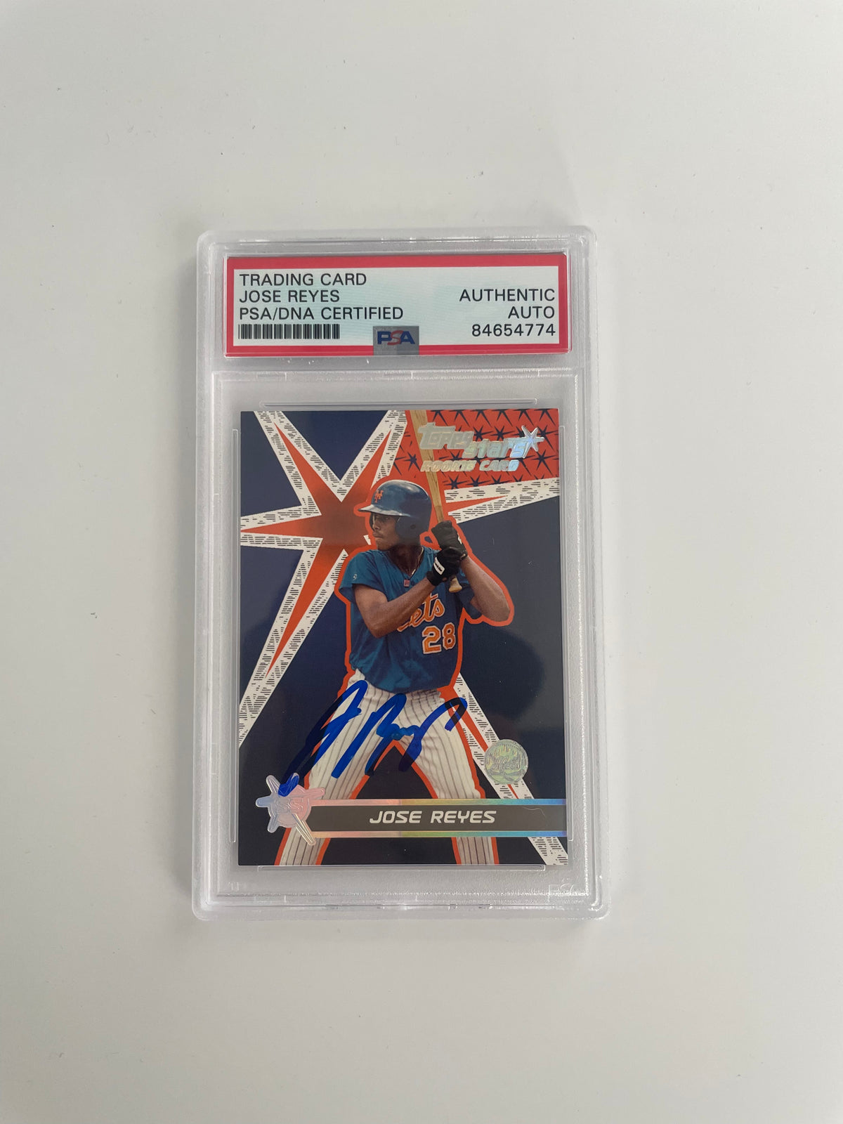 Jose Reyes Autographed NY Mets 2001 Topps Stars Rookie Trading Card (P ...